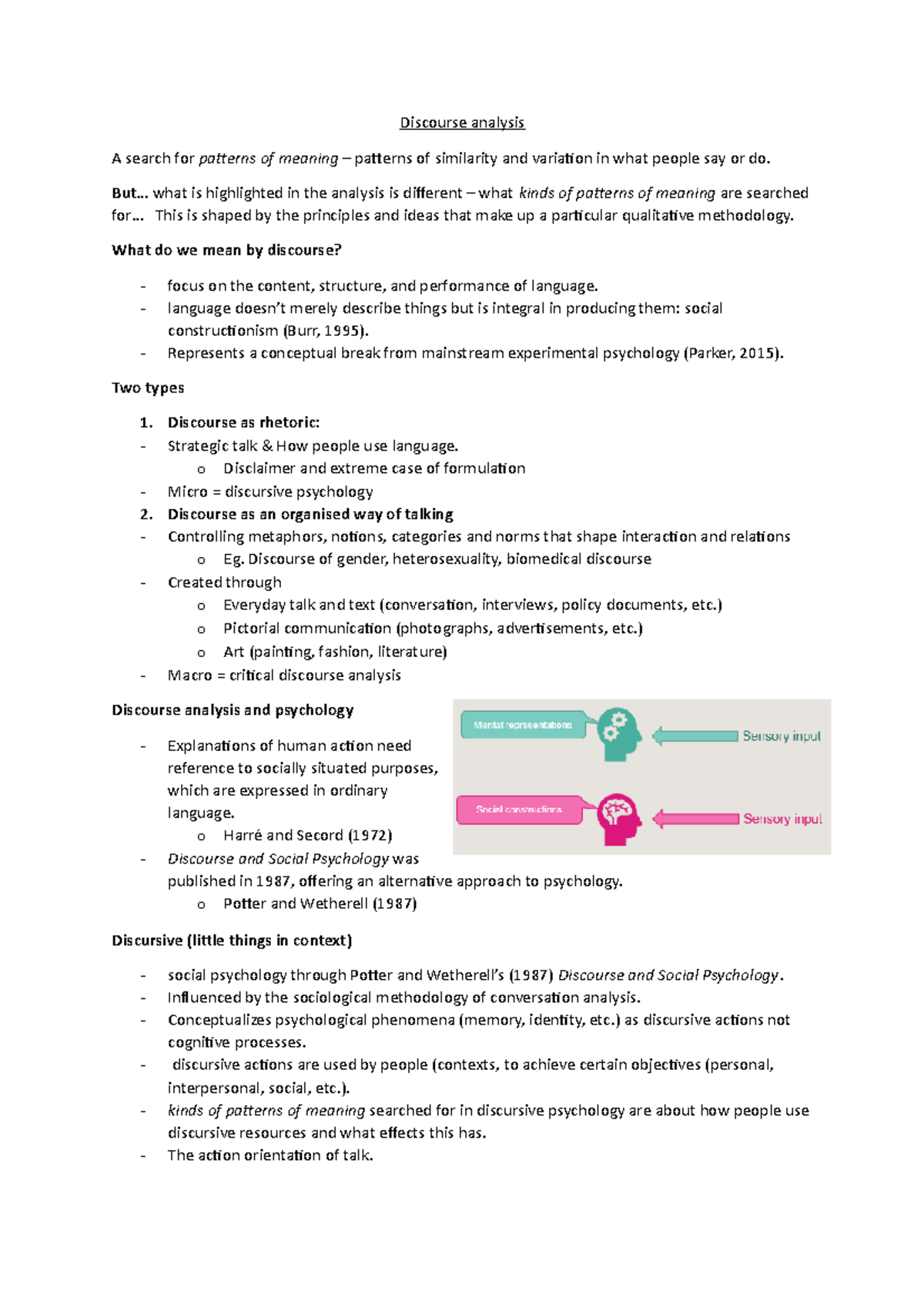 Lecture 8 Discourse Analysis Discourse Analysis A Search For