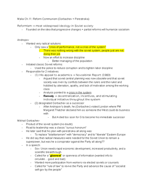 POL 331 Malia Ch. 6 Notes - Malia Ch. 6: And They Built Socialism (1929 ...