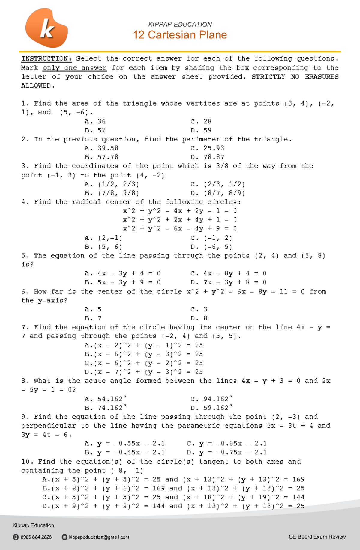 Kippap-Handout-MSTE (12 Cartesian Plane) - KIPPAP EDUCATION 12 ...