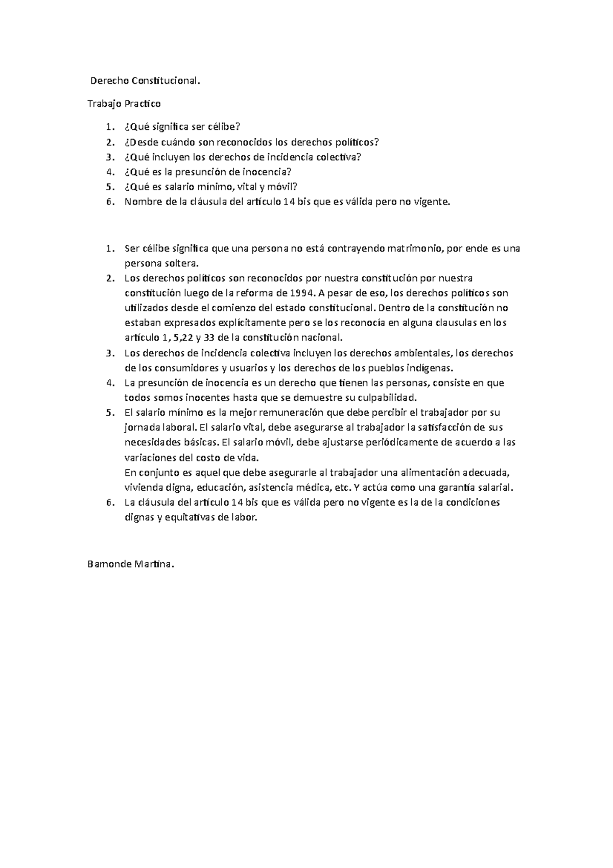 Derecho Constitucional, trabajo - Derecho Constitucional. Trabajo ...