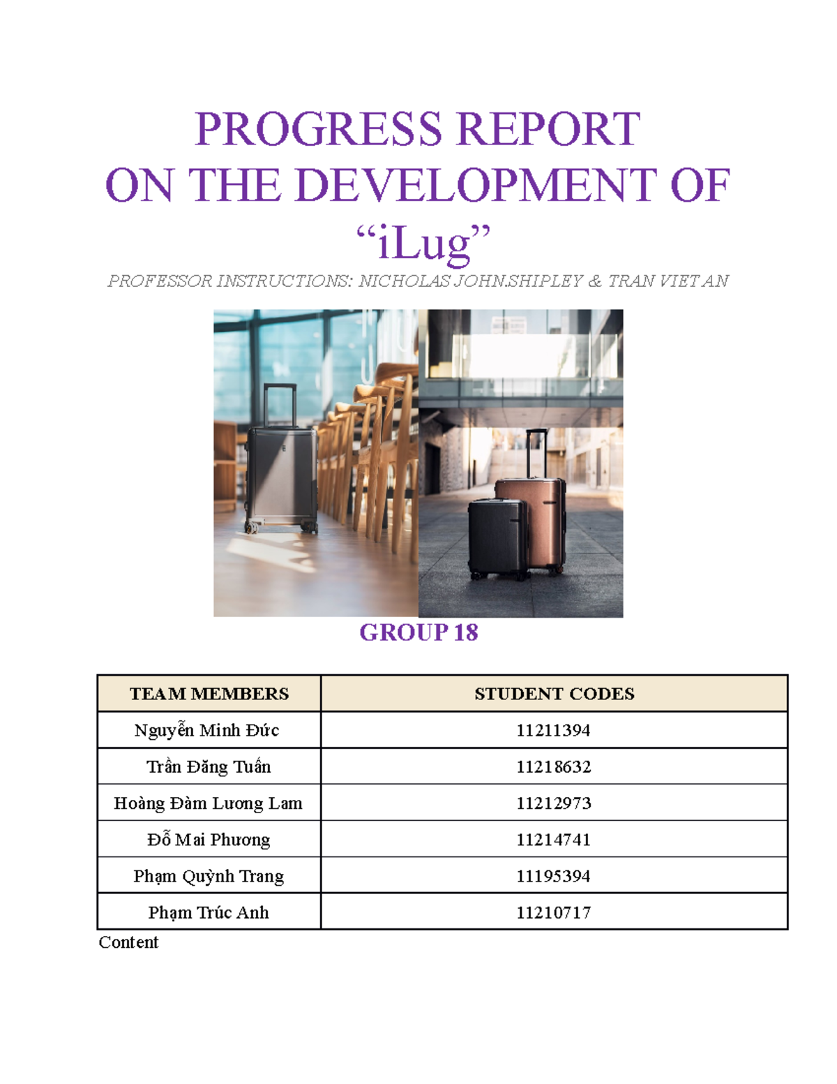 Final Group 18 1 - iLug - PROGRESS REPORT ON THE DEVELOPMENT OF “iLug ...