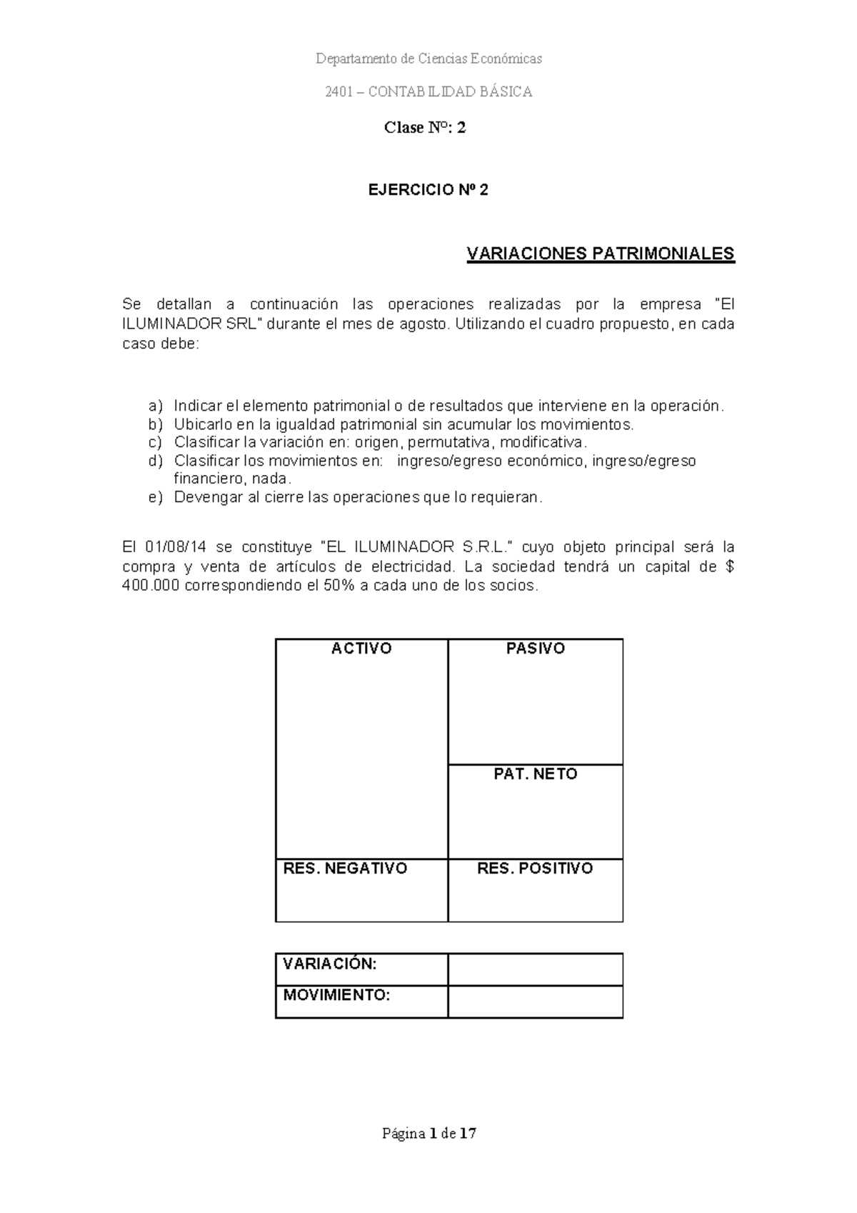 Clase 2 EJ 2 Variaciones Patrimoniales - 2401 3 CONTABILIDAD BÁSICA ...
