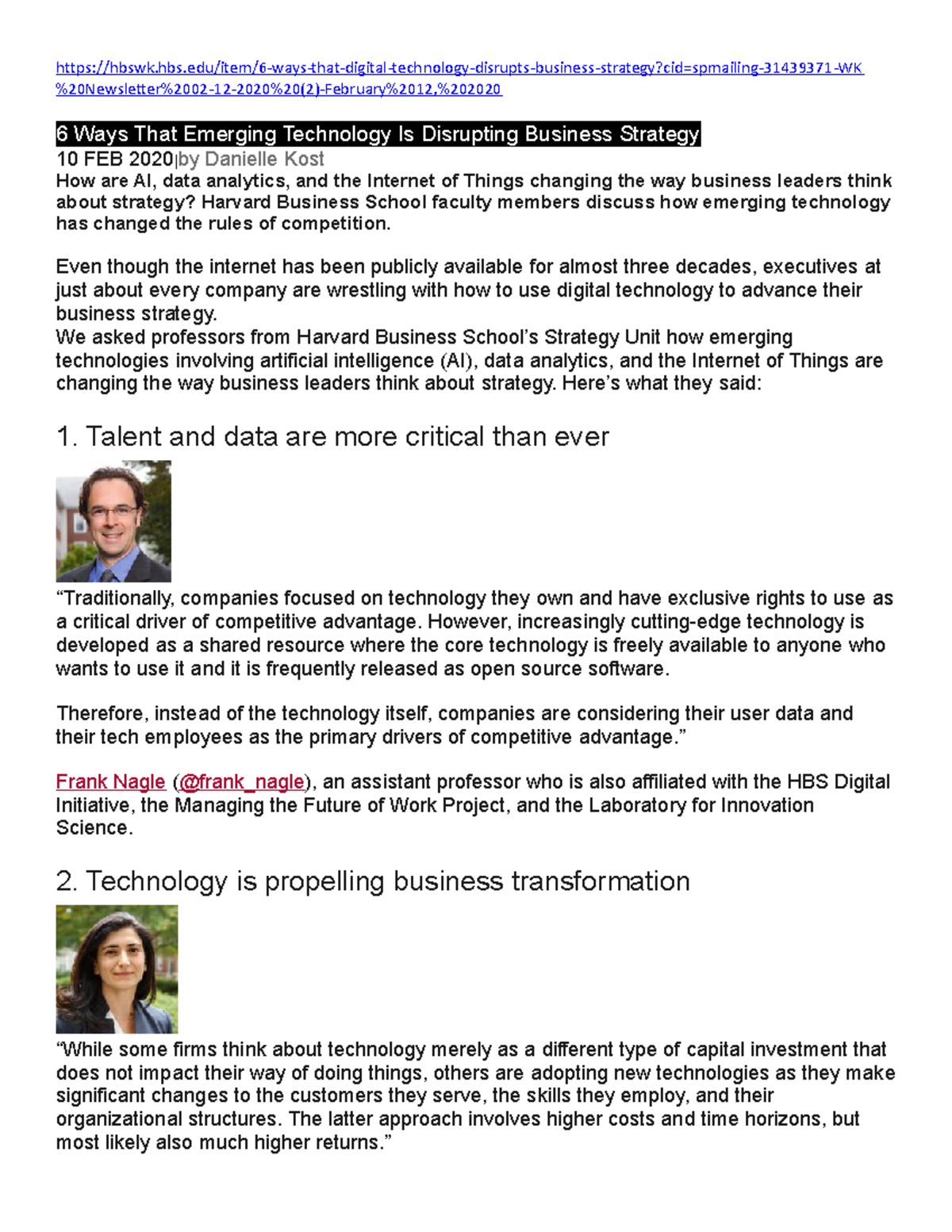 How Emerging Technology Is Disrupting Business Strategy - - Studocu