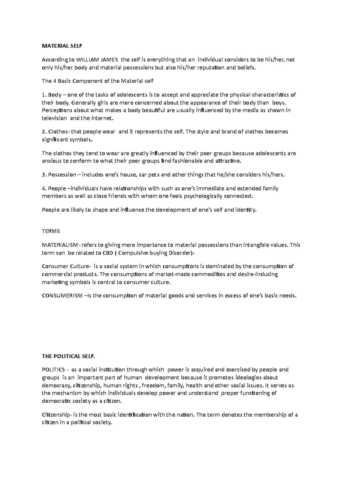 Material-SELF - Material self about understanding the self - MATERIAL ...