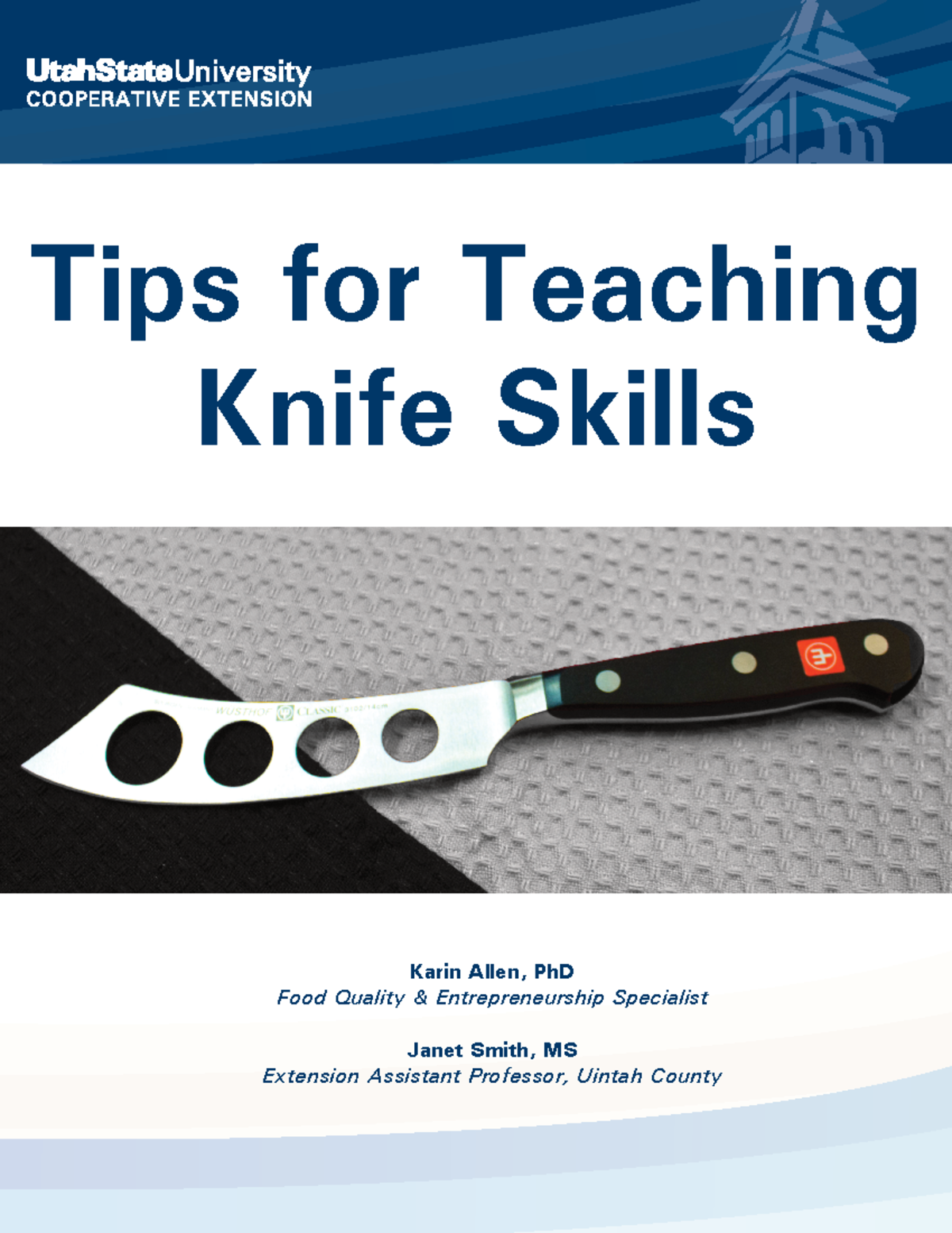 Tips for Teaching Knife Skills - Tips for Teaching Knife Skills Karin ...