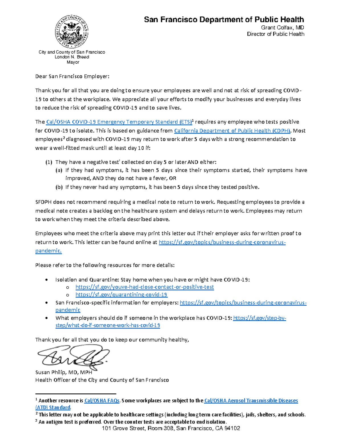 Covid 19-Work-Letter - San Francisco Department of Public Health Grant ...