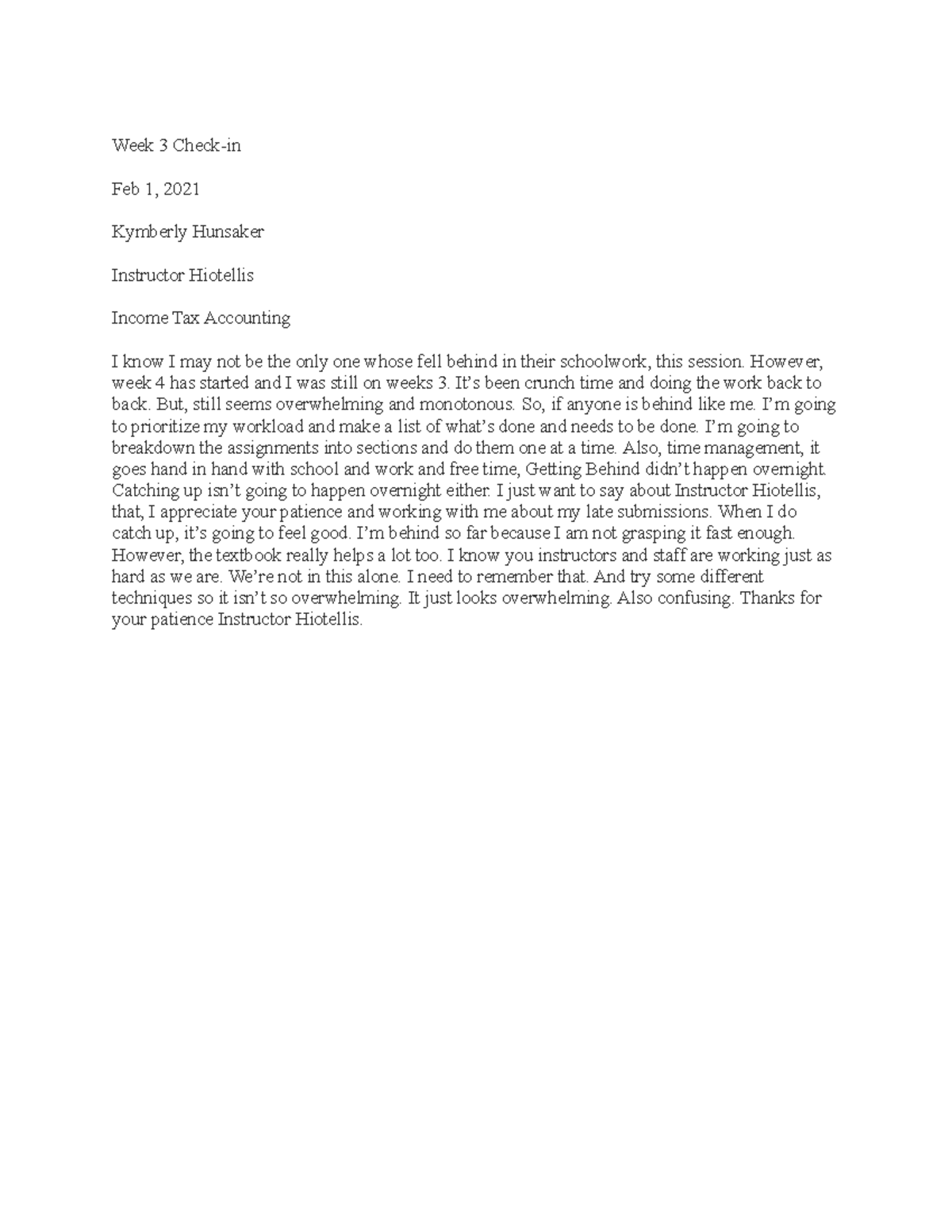 Week 3 Check in Math201 Hiotellis - Week 3 Check-in Feb 1, 2021 ...