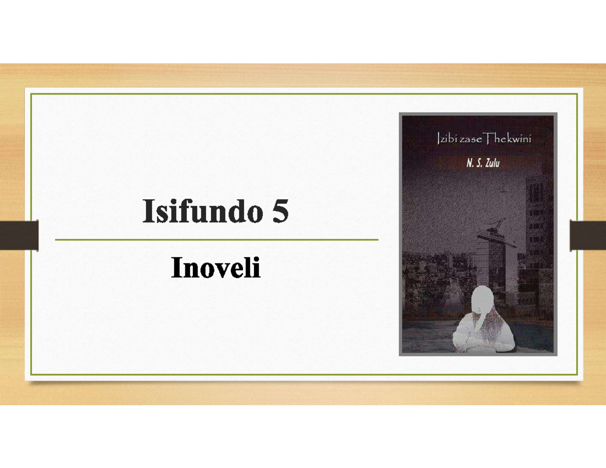 Isifundo 5 Inoveli - excellent - EDT1602 - Studocu