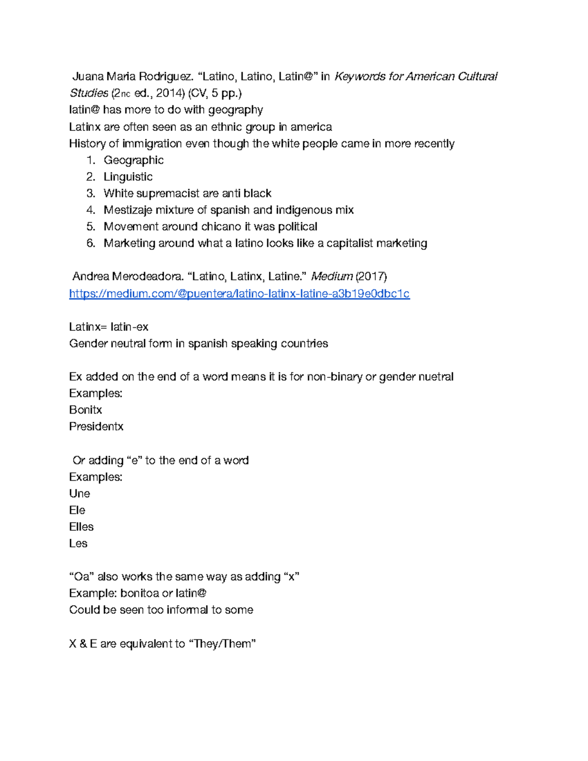 Week 1 intro to latinx literature - Juana Maria Rodriguez. “Latino ...