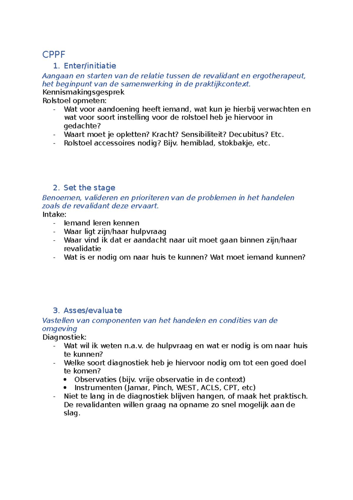 Cppf format mark - CPPF 1. Enter/initiatie Aangaan en starten van de ...