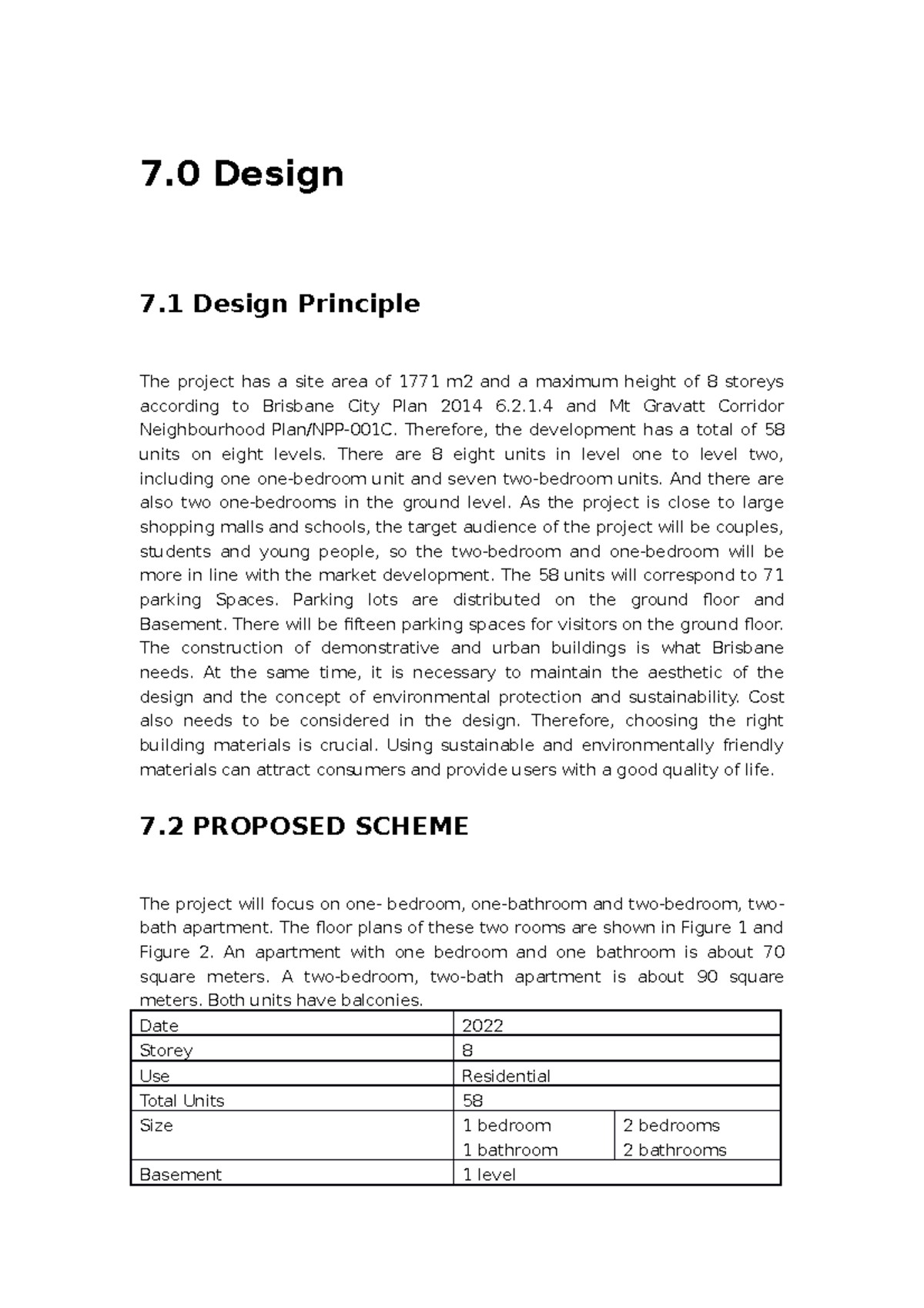 300 - Design section in USB300 assignment, subject to site - 7 Design 7 ...
