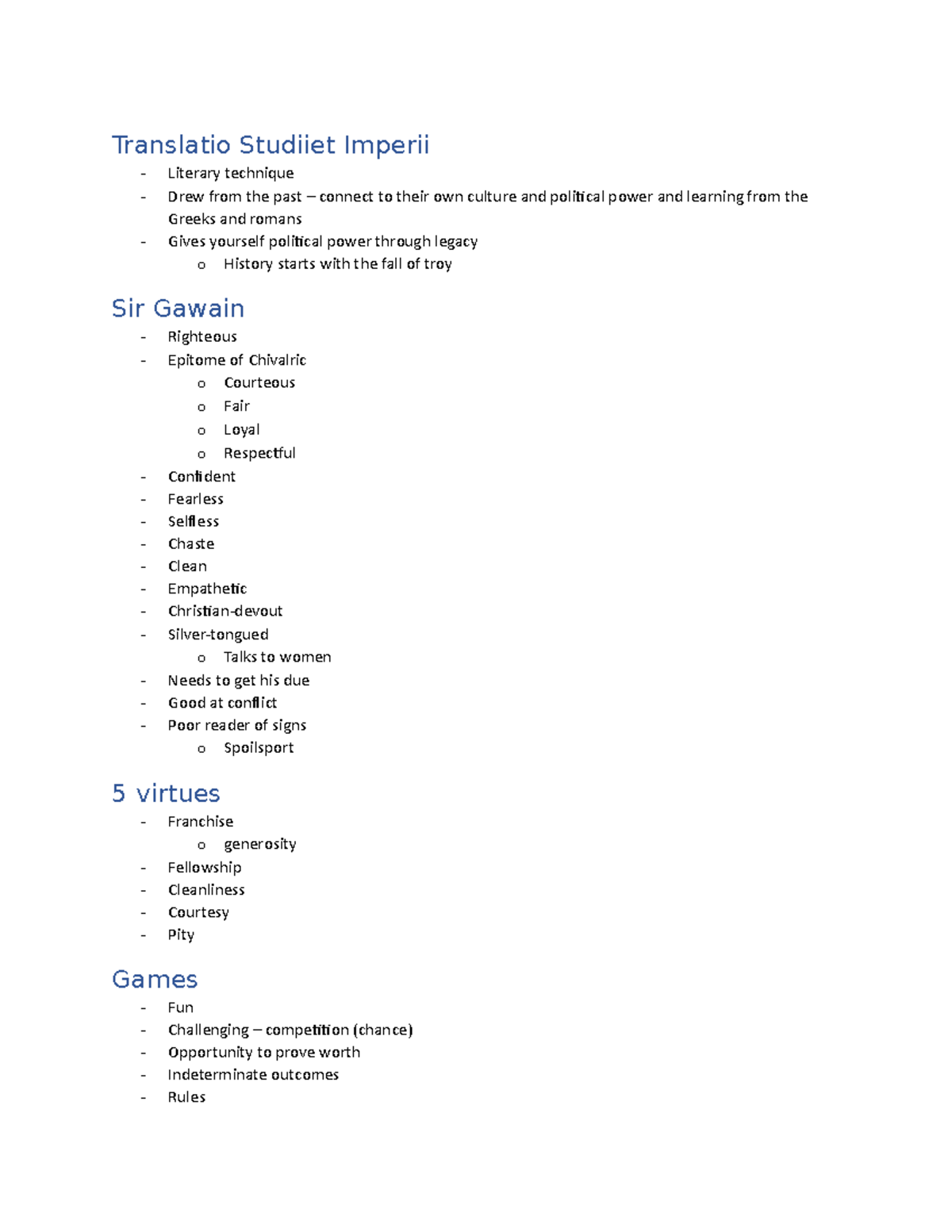 Translatio Studiiet Imperii - Studocu