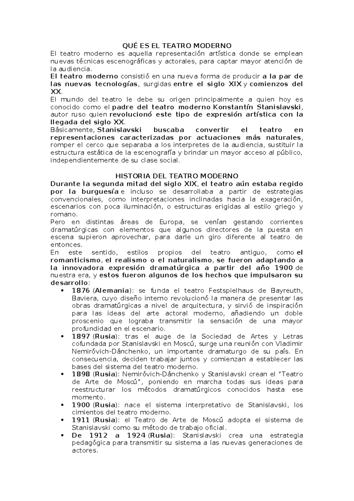 QUÉ ES EL Teatro Moderno - QUÉ ES EL TEATRO MODERNO El teatro moderno ...