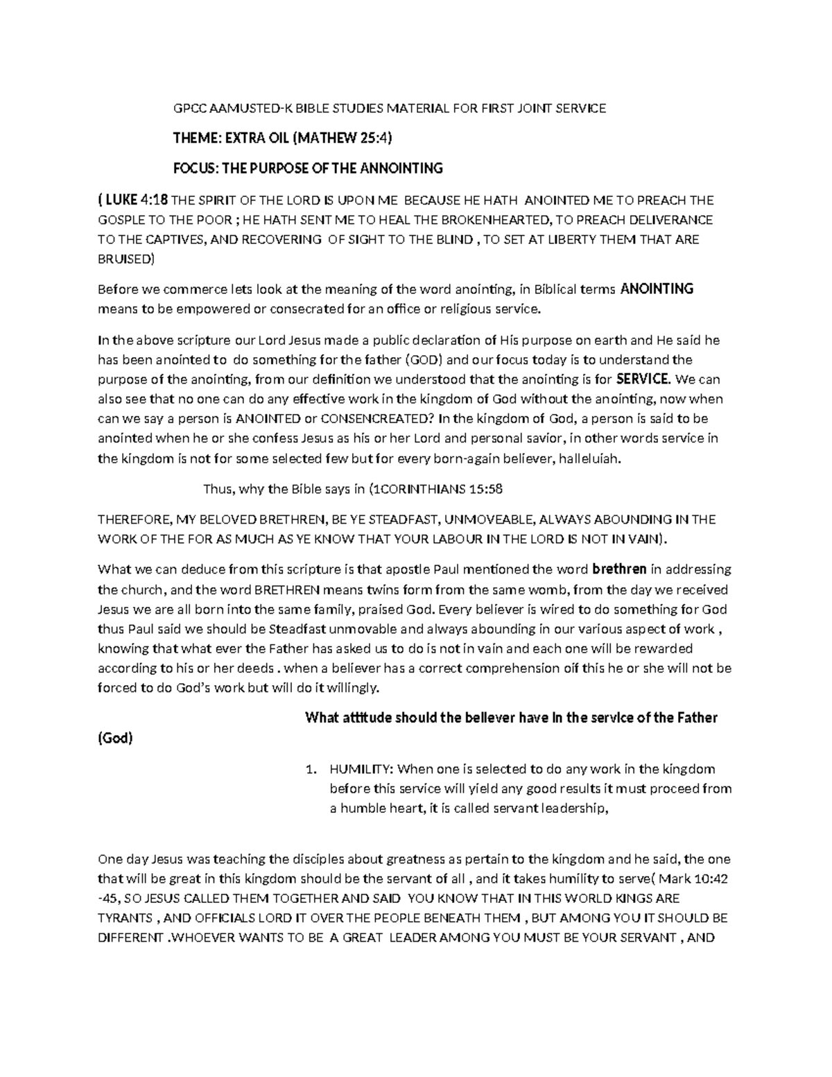 Gpcc bible studies material 2024 - GPCC AAMUSTED-K BIBLE STUDIES ...