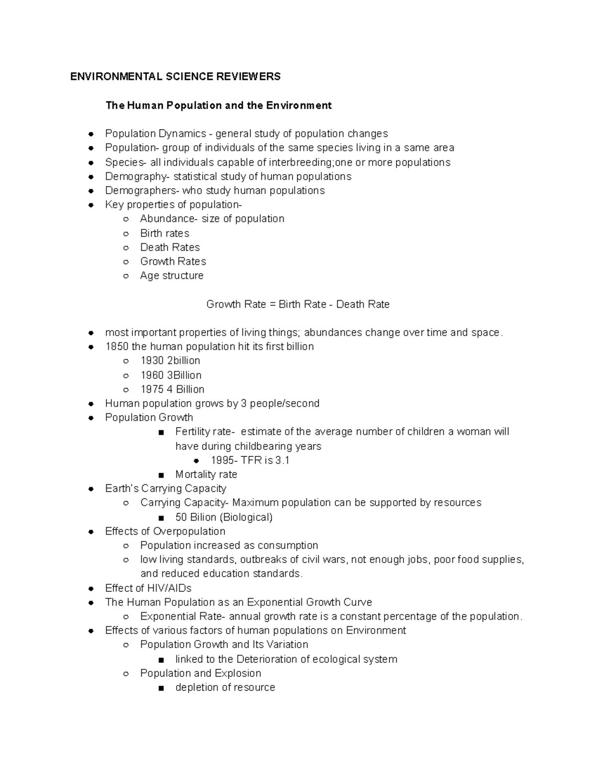 Environmental Science - ENVIRONMENTAL SCIENCE REVIEWERS The Human ...