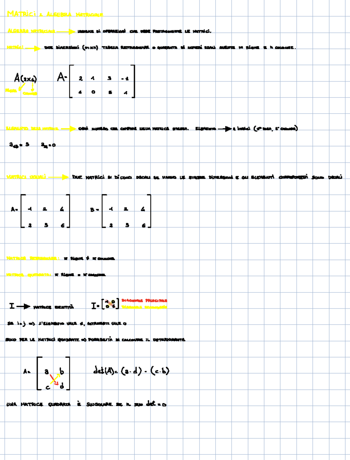 Matrici - MATRICI e ALGEBRA MATRICIALE ALGEBRA MATRICIALE INSIEME Di ...