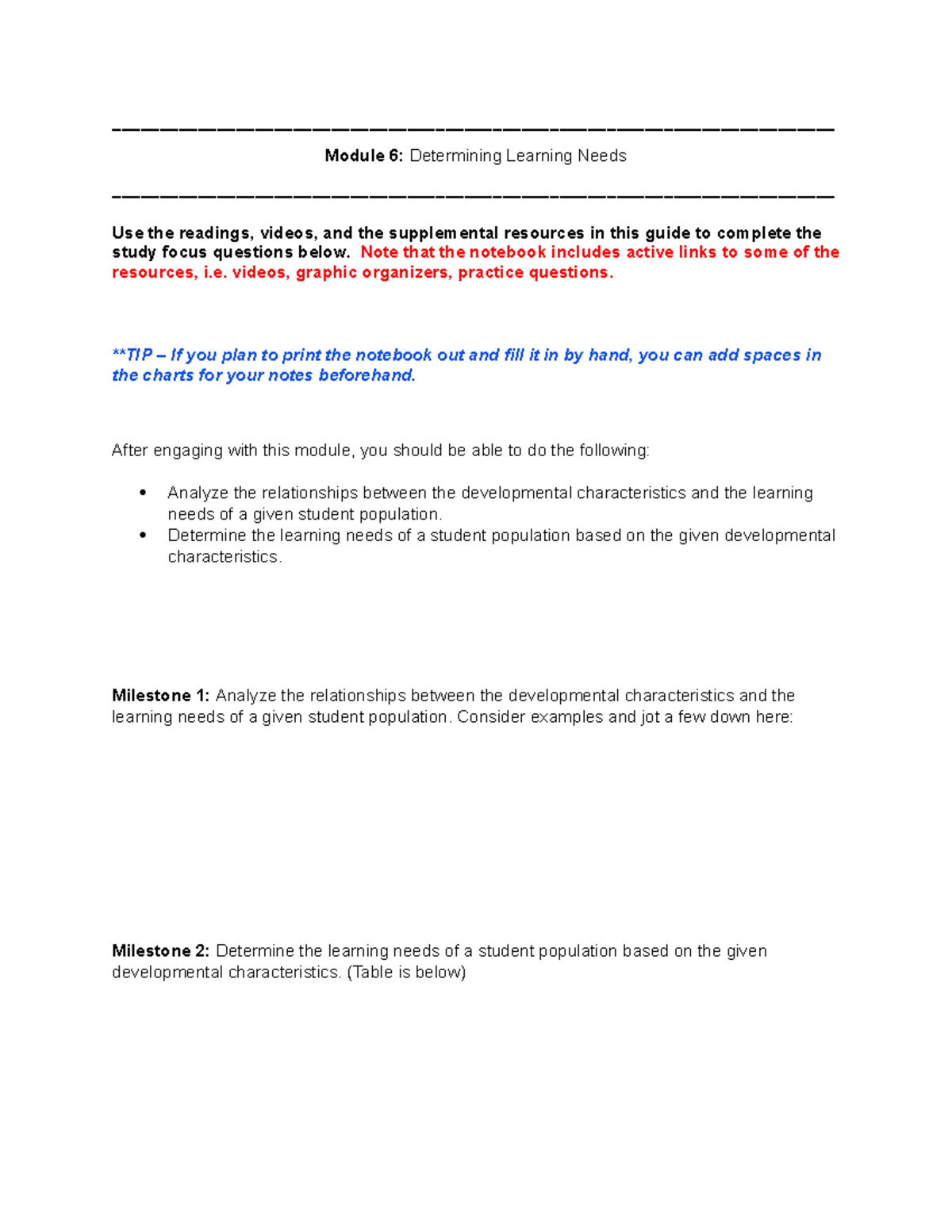 Module 6 Notebook (9-3-21) - - Studocu