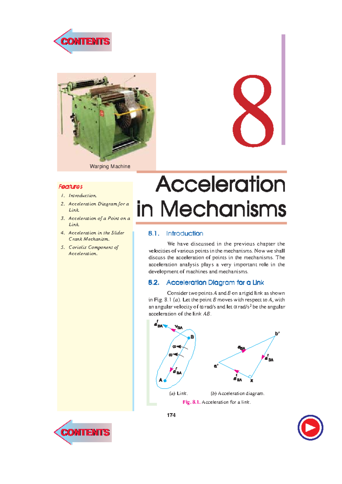Acceleration in Mechanisms - 174 l Theory of Machines 174 ...