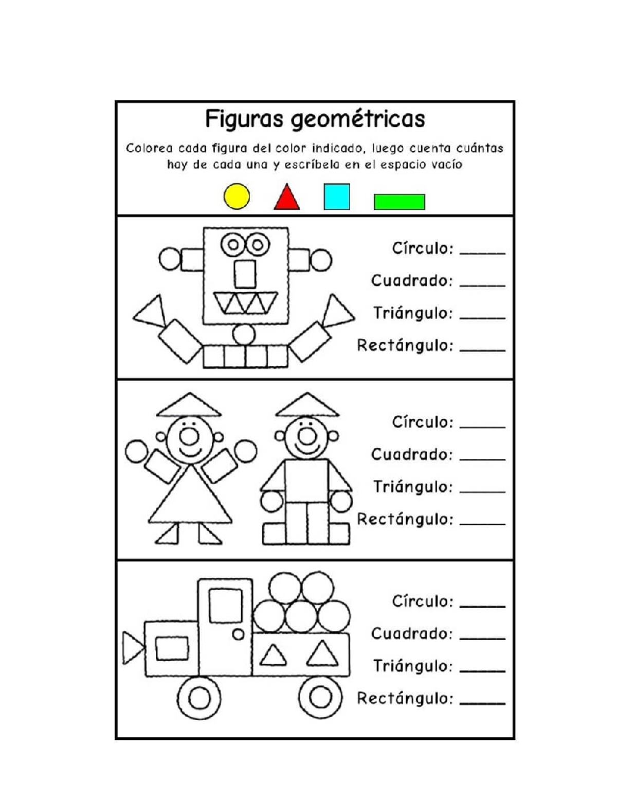 Documento - figuras geometricas - Figuras geométricas Colorea cada ...
