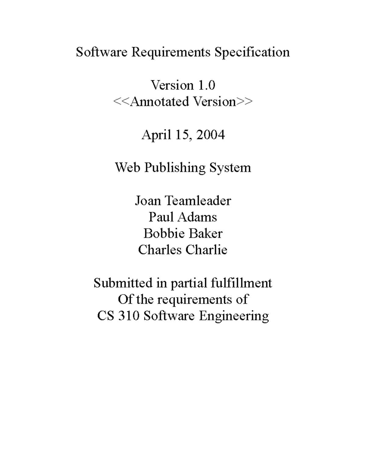 System Requirements Specifications Example-webapp for E-Commerce ...