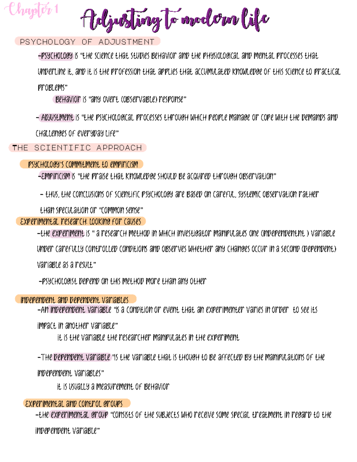 Personal And Social Adjustment - Chapter 1 Adjusting to modern life ...