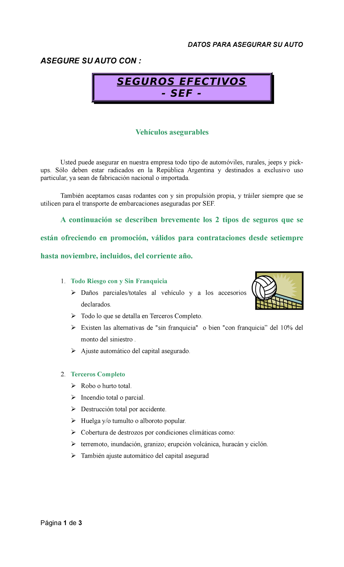 Seguros - PARA REALIZAR EN WORD - DATOS PARA ASEGURAR SU AUTO ASEGURE ...