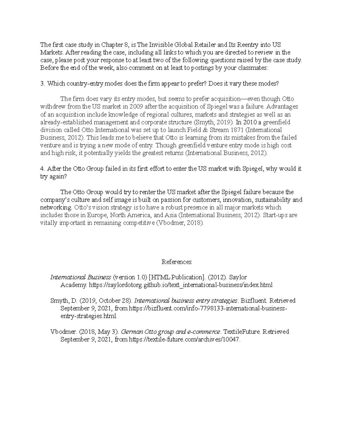 Module 3 Discussion - The first case study in Chapter 8, is The ...