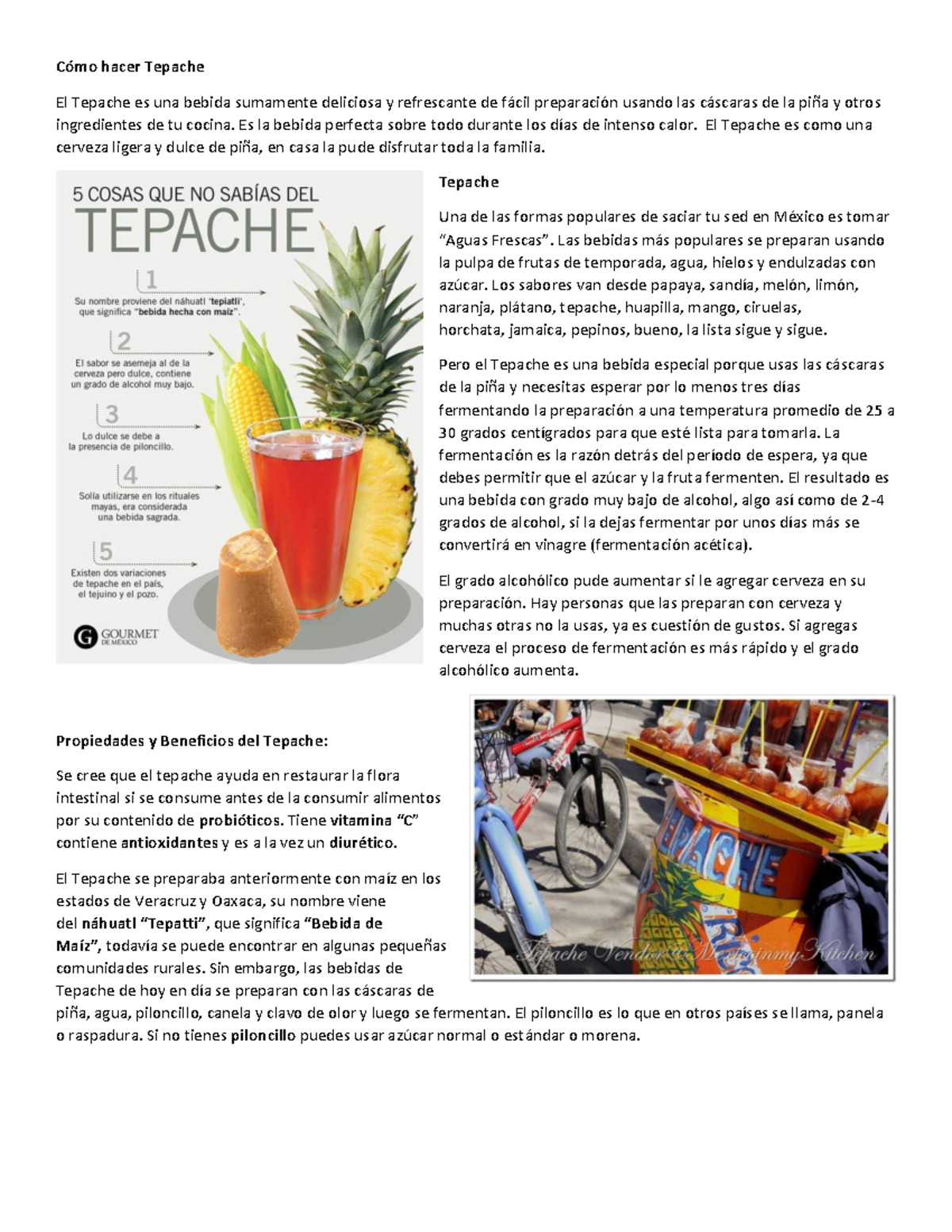 Elaboración DE Tepache 01 - Cómo hacer Tepache El Tepache es una bebida ...