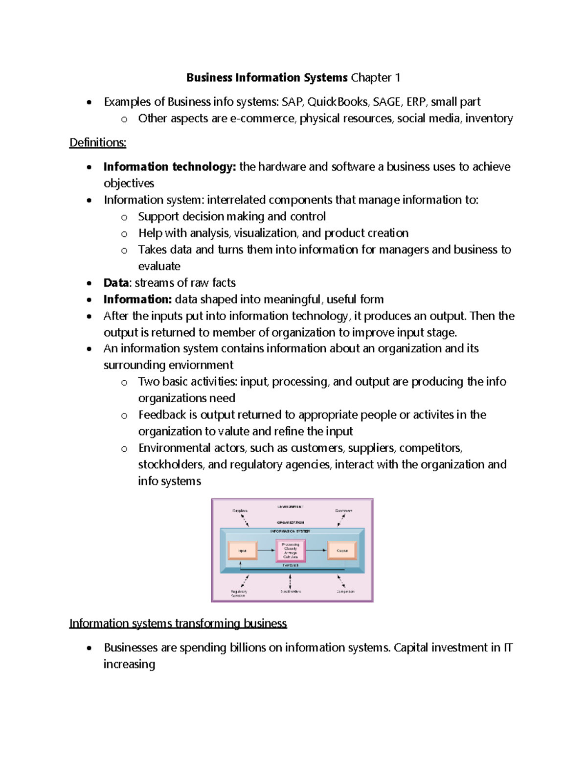 Business Information systems - Then the output is returned to member of ...