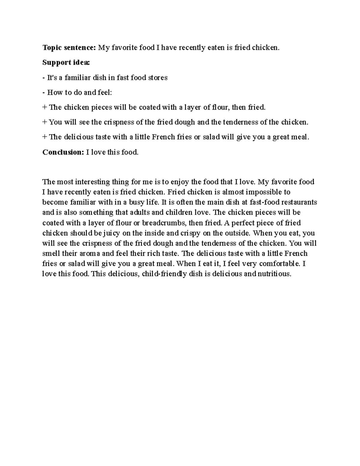 FOOD - The most interesting thing for me is to enjoy the food that I ...