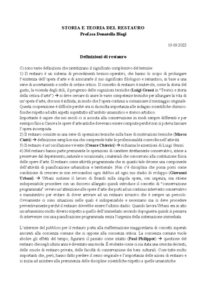 teoria del restauro Brandi - LA TEORIA DEL RESTAURO CESARE BRANDI Il ...