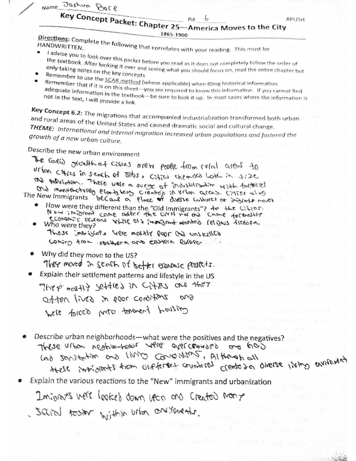 Concept Packet Chapter 25 - Studocu