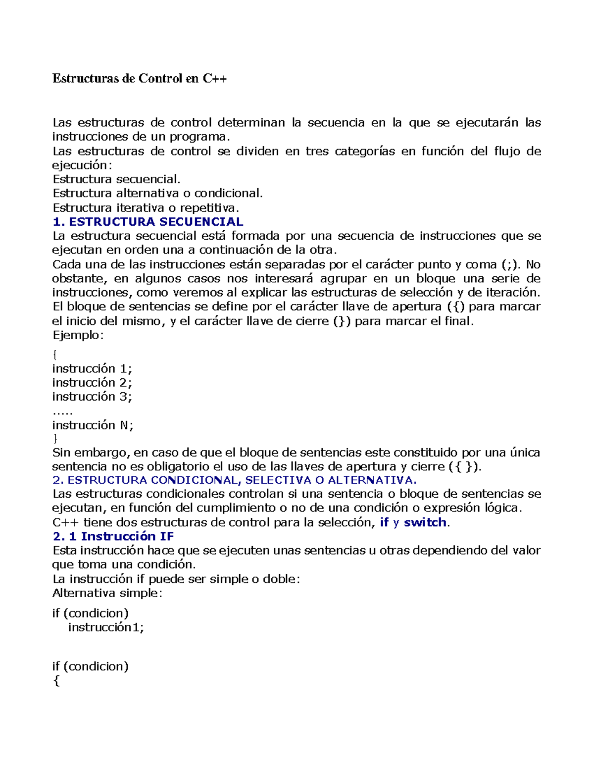 03 Ejemplos - Estructuras Condicionales y Repetitivas en Cpp ...