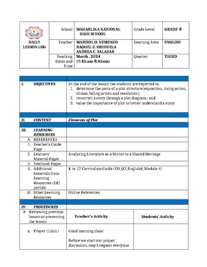 Demo 2-Filipino - PAGSULAT NG TALATA - DETAILE D LESSON PLAN School ...