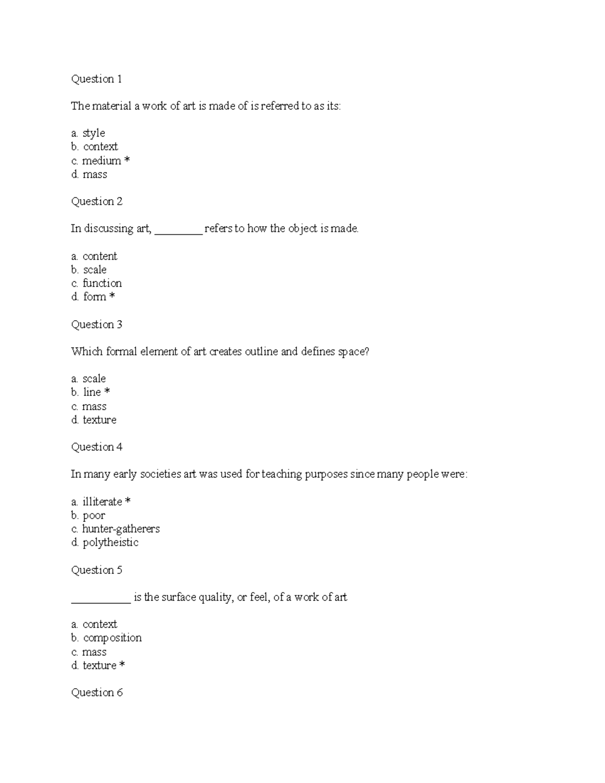 Self-quiz 1-3 - These are the weekly self-quiz questions from weeks 1-3 ...