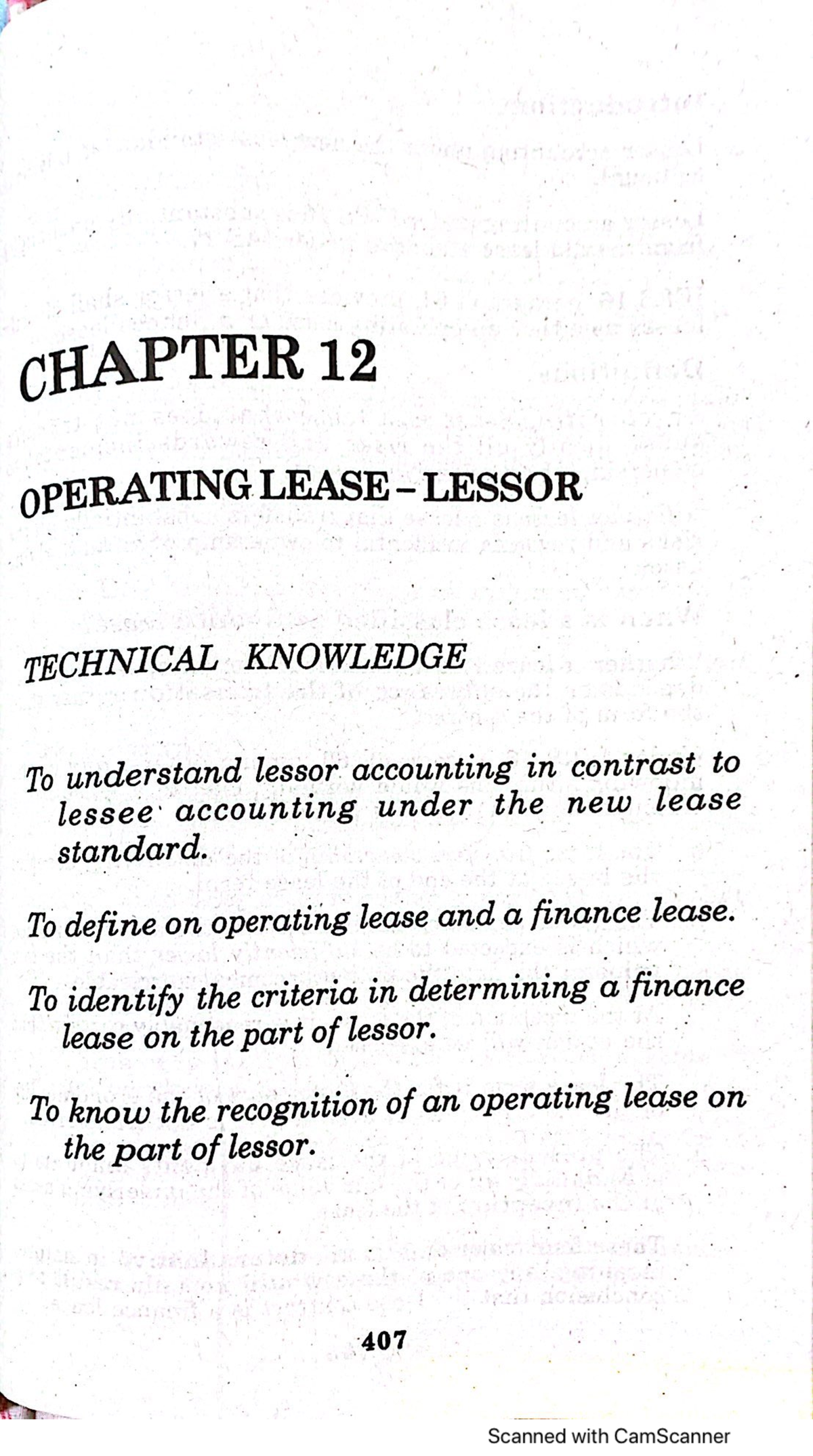 Chapter 12 - Operating Lease (Lessor) - BS accountancy - Studocu