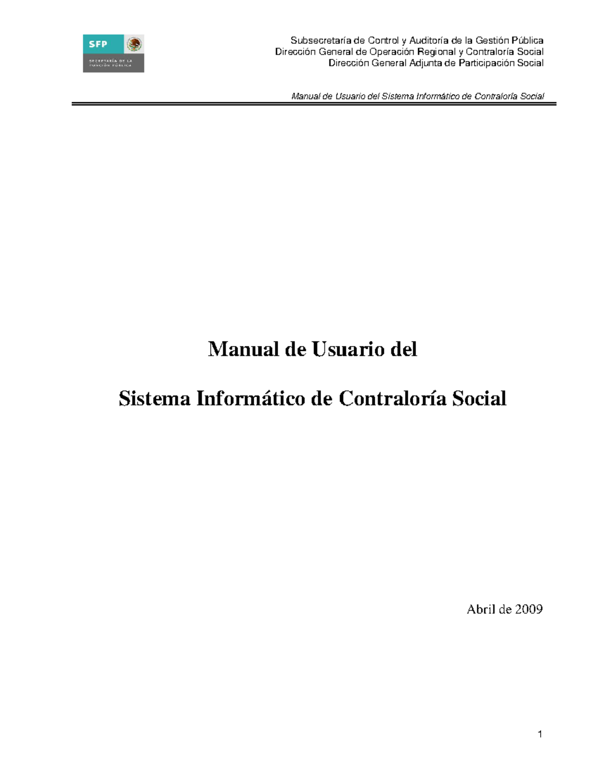 Manual SICS-Enlace 2010 - de Control y de la General de Regional y ...