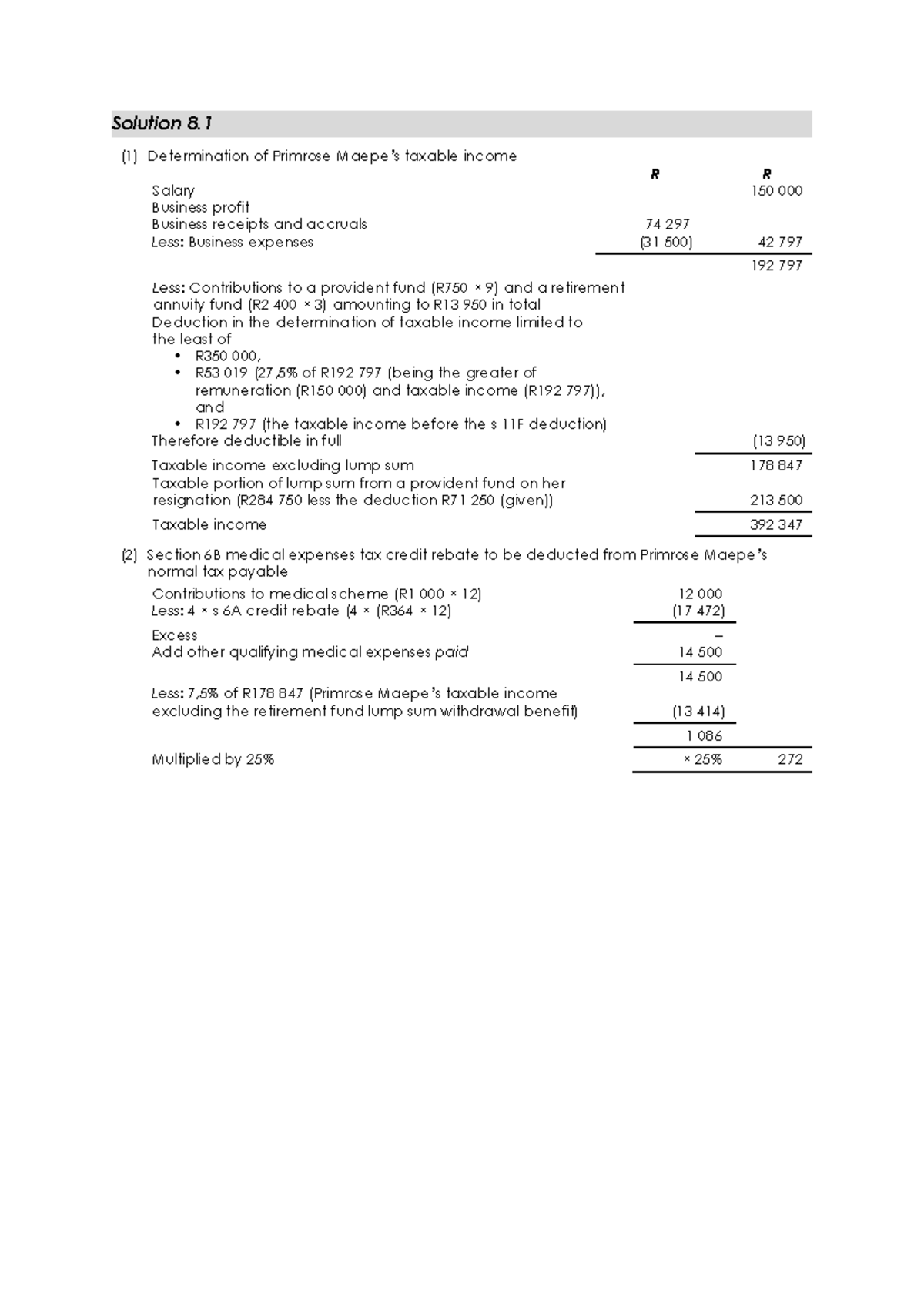 Week 12 Unseen Solution - Solution 8. (1) Determination of Primrose ...