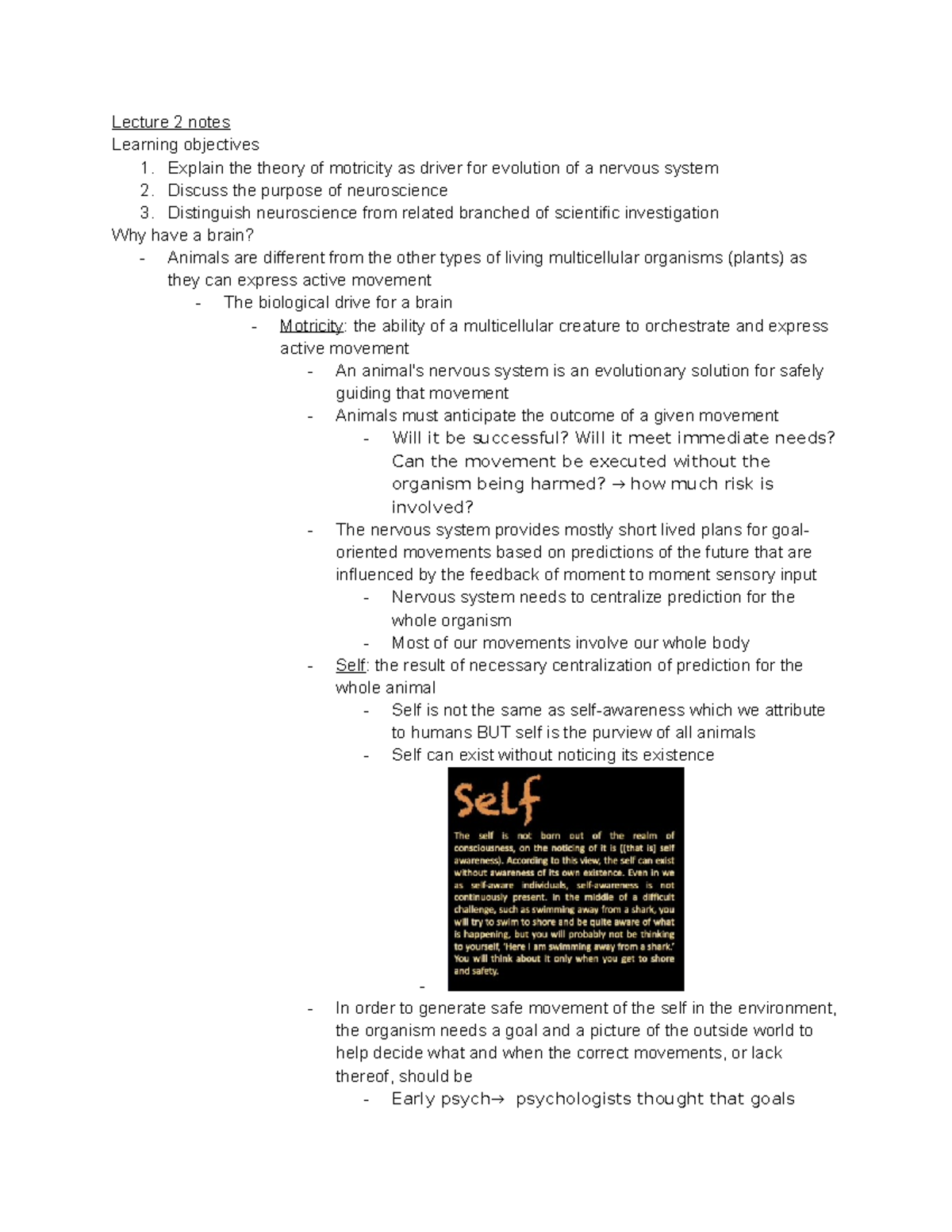 Module 1, Lecture 2 - Lecture 2 notes Learning objectives 1. Explain ...
