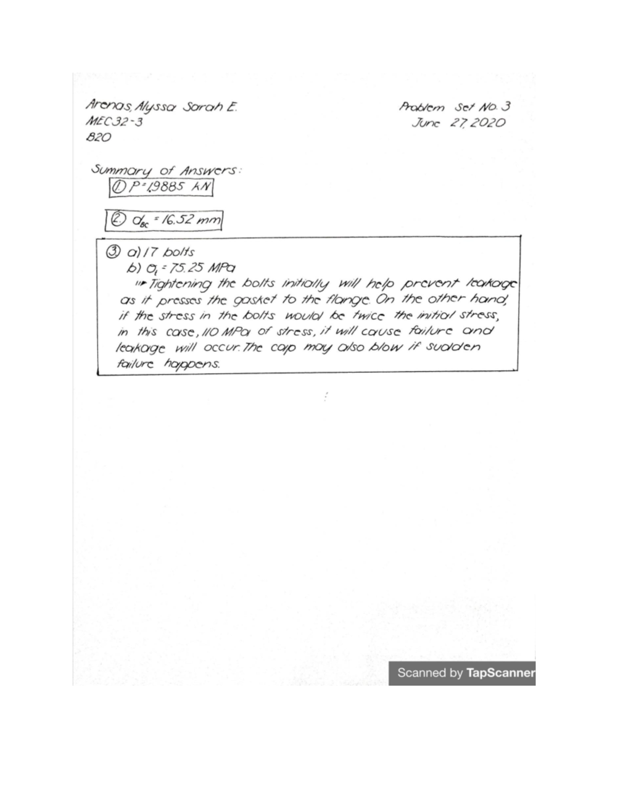 Prob Set 3 Arenas - Strength of Materials - Warning: TT: undefined function: 32 - Studocu