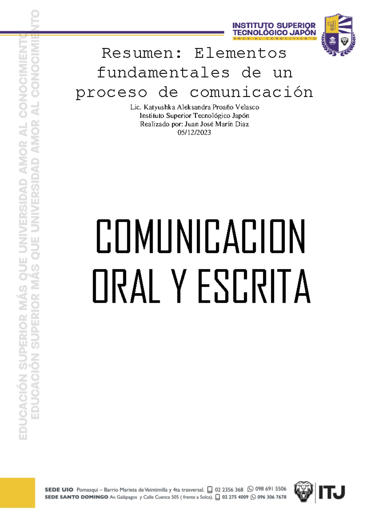 Resumen, Prieto Castillo (2) - Resumen: Elementos fundamentales de un ...