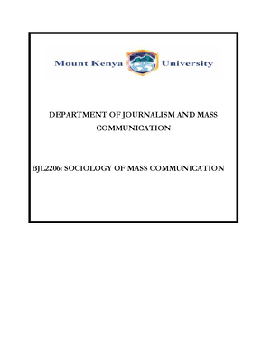 BJL2103 Development Journalism Online Module-1 - SCHOOL OF SOCIAL ...