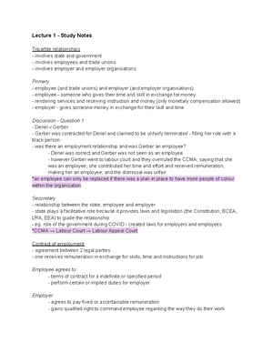 Lecture 2 - Study Notes (HR) - Lecture 2 - Study Notes Basic conditions ...