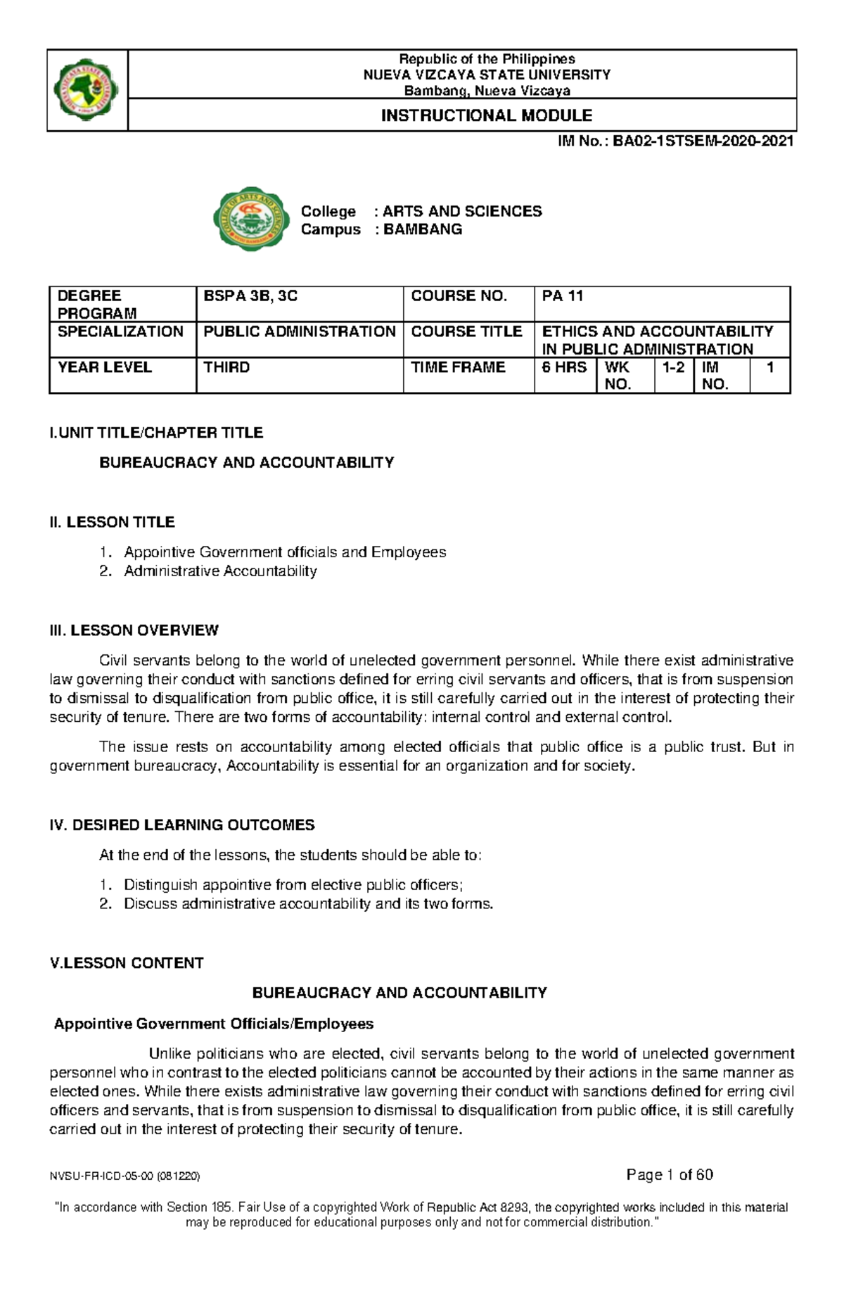 Ethics- Chapter 6 - Instructural Materials - NUEVA VIZCAYA STATE ...