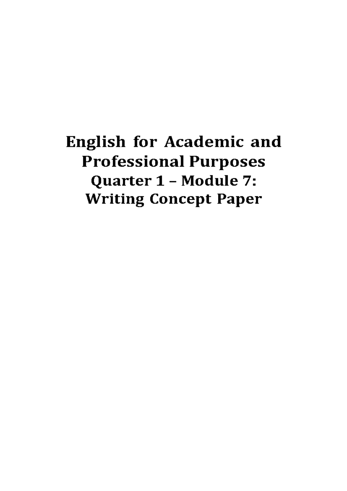EAPP - Q1 - Module 7 - English for Academic and Professional Purposes ...