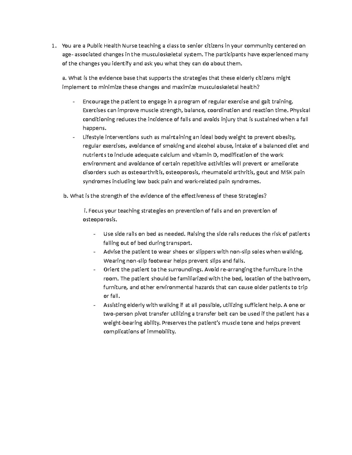 Musculoskeletal Function Disorders Case Study Part 2 - You are a Public ...