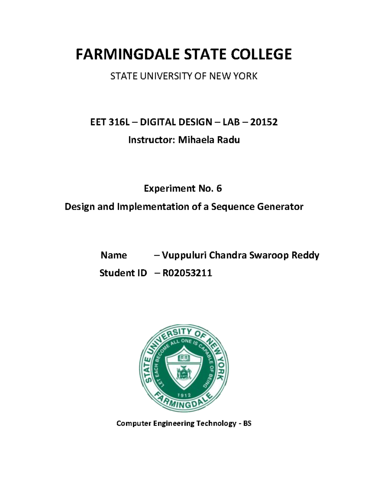 Lab Report #6 - Design and Implementation of a Sequence Generator ...