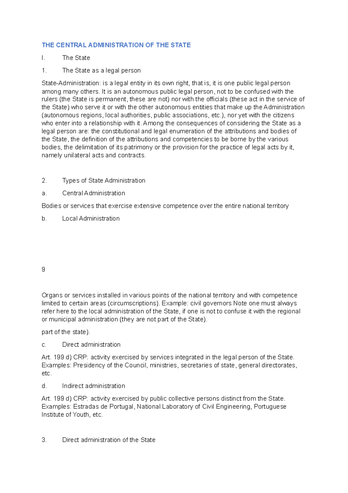 THE Central Administration OF THE State 3 - THE CENTRAL ADMINISTRATION ...