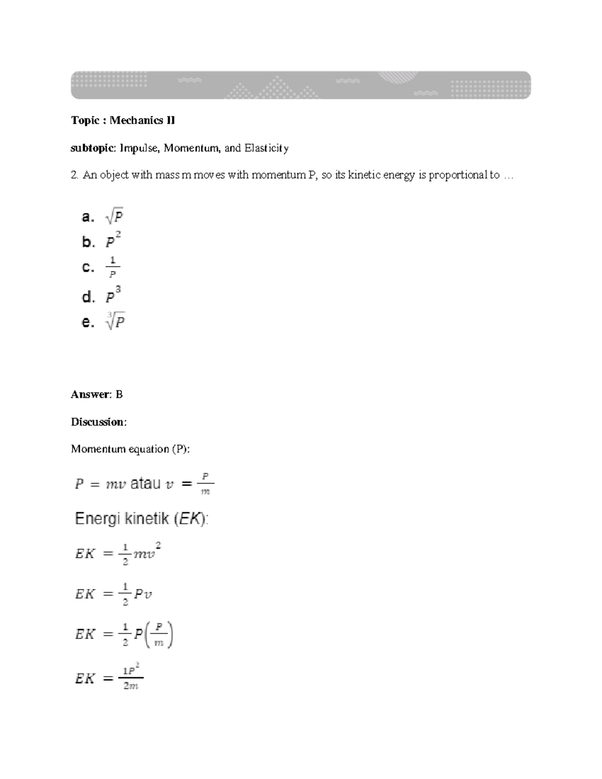 Newton's laws of motion exercise (physics)-2 - Topic : Mechanics II ...