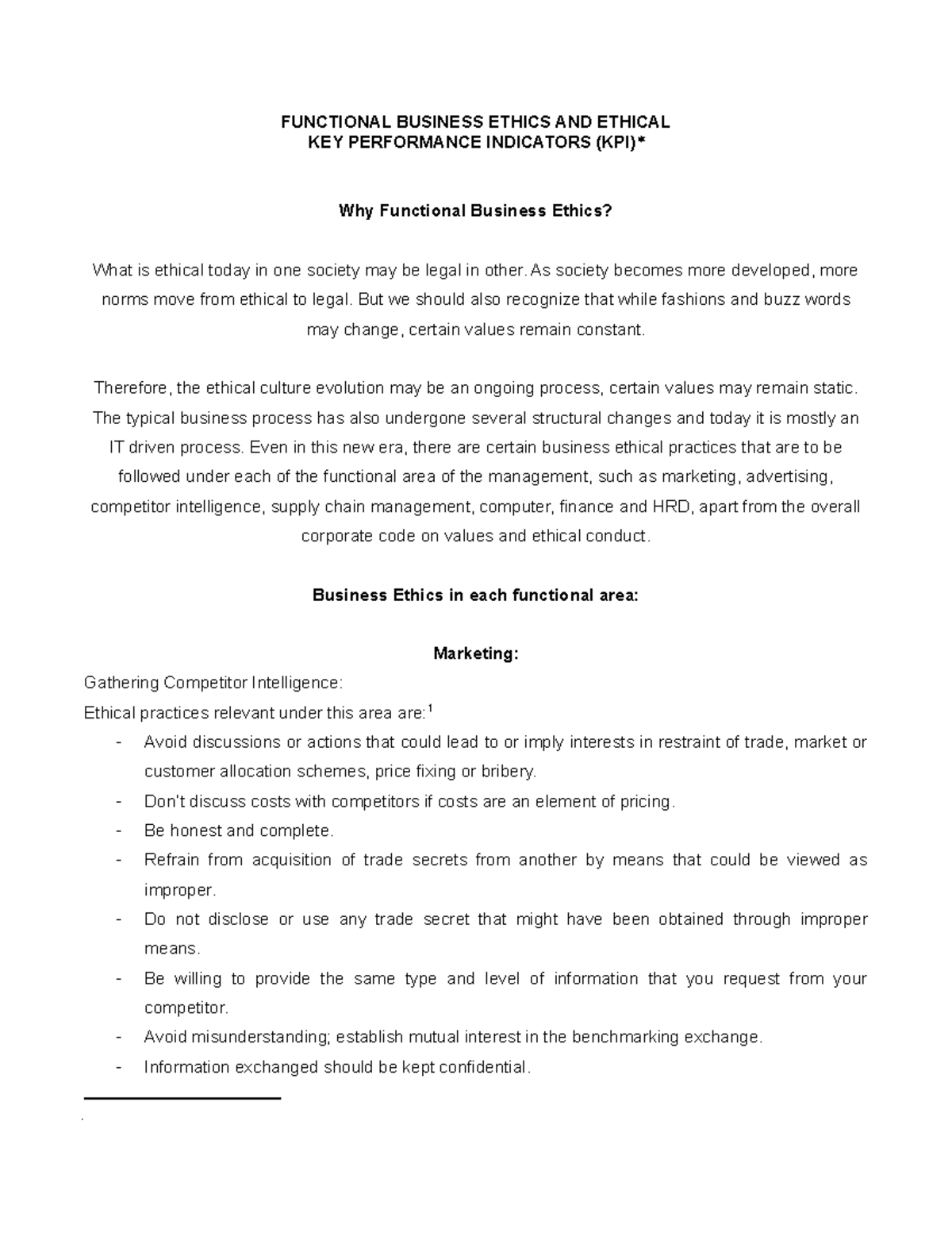 Functional Ethics - FUNCTIONAL BUSINESS ETHICS AND ETHICAL KEY ...